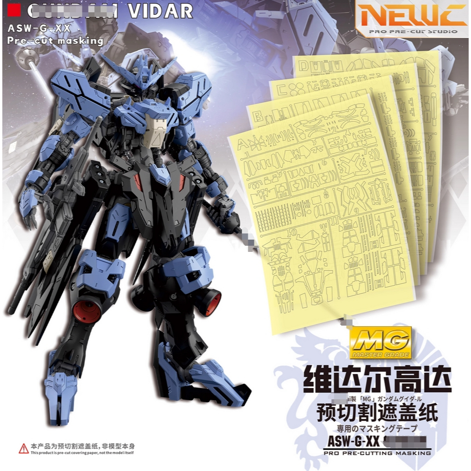 NewC Pre-cut Masking Tape / Etching Parts for MG 1/100 VIDAR IBO (Not ...