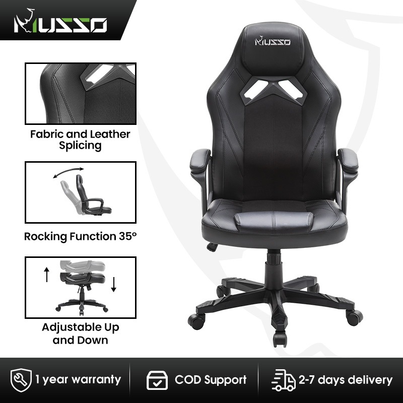MUSSO Blazer Series 159A Gaming Chair Racing Style Adjustable Ergonomic ...