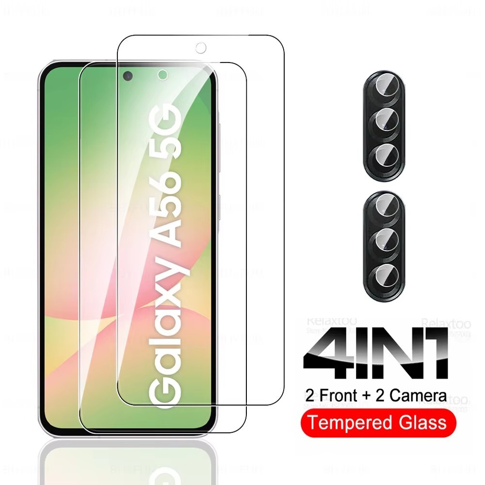 4in1 Camera Screen Protectors For Samsung Galaxy A56 Tempered Glass ...