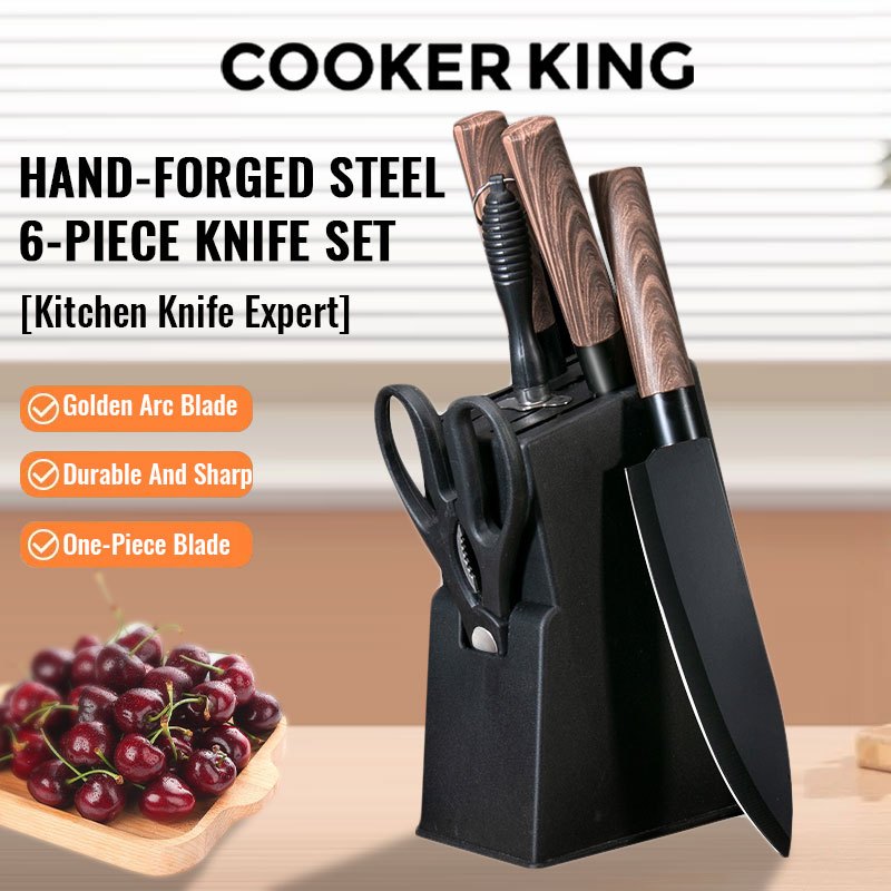 COOKER KING 6-Piece Stainless Steel Kitchen Knife knife Sets Cooking ...