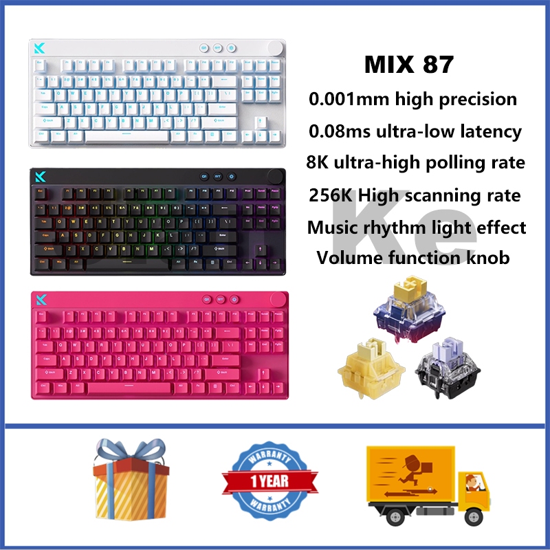 MCHOSE Mix 87 Magnetic Keyboard 75% Hot swappable RGB 8K 0.08ms Low ...