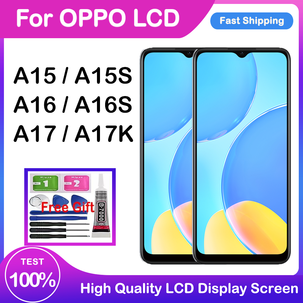 For OPPO A15 A15S A16 A16S A17 A17K LCD Display Touch Screen ...