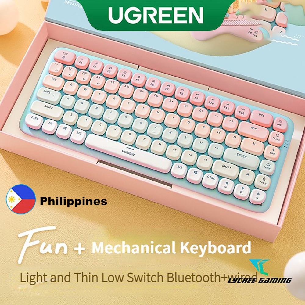 Ugreen FUN Bluetooth wireless rechargeable mechanical keyboard 84 keys ...