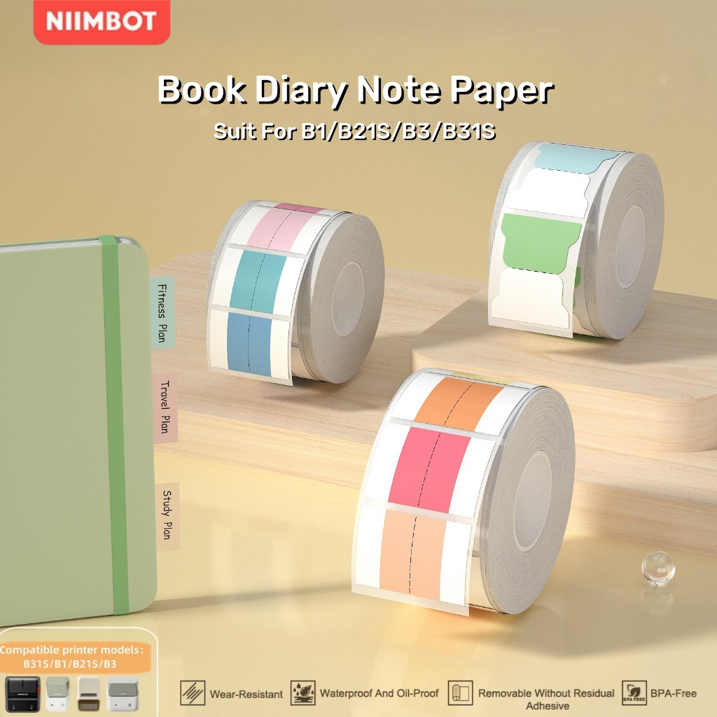 NIIMBOT B21/B3S/B1Name tag Bookmark Stickers Index Label Stickers ...