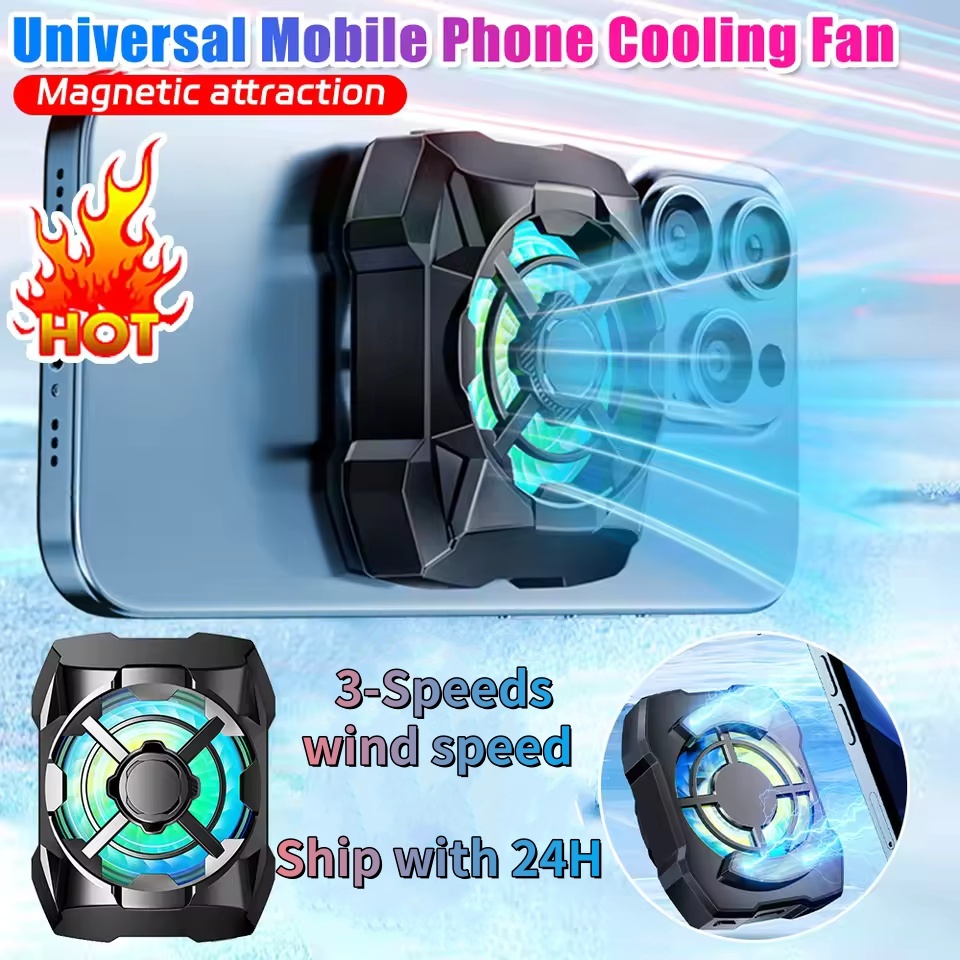 Phone Heatsink Rechargeable 3 Speeds Adjustable Gaming Radiator ...