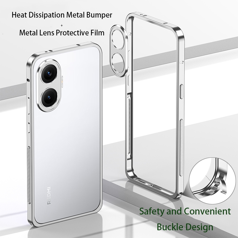 Luxury Aluminum Alloy Bumper Case For Redmi Turbo 4 Pro POCO F7 X7 Pro ...