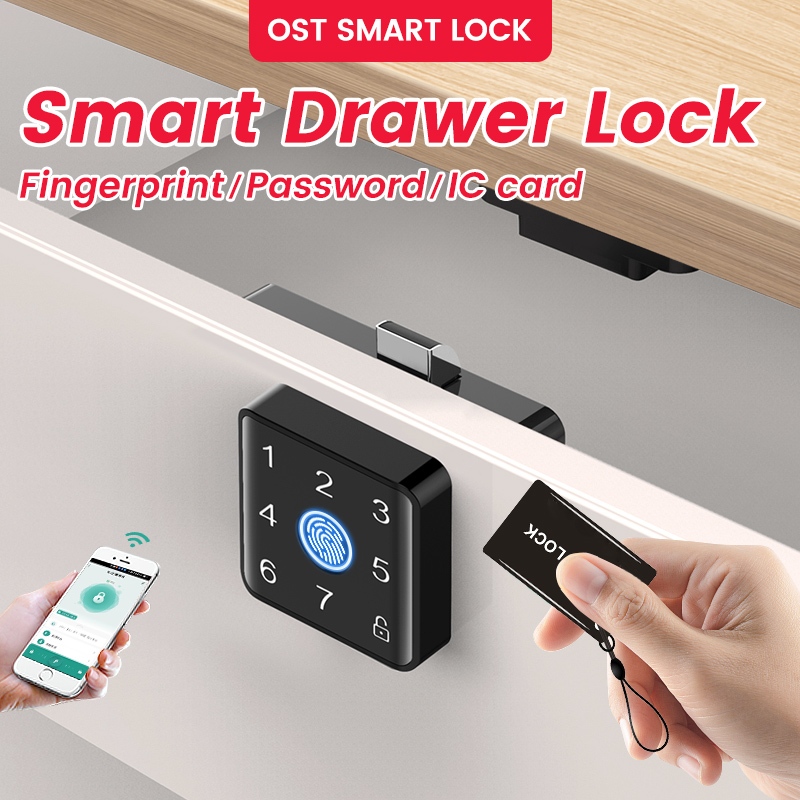 TUYA Smart Drawer Lock Fingerprint Password Cabinet Lock Digital NFC ...