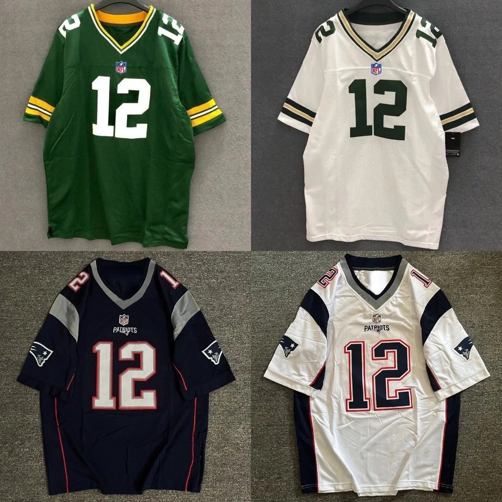 【Free Custom Name & Number】2025 NFL Rugby jersey NO.12American style ...