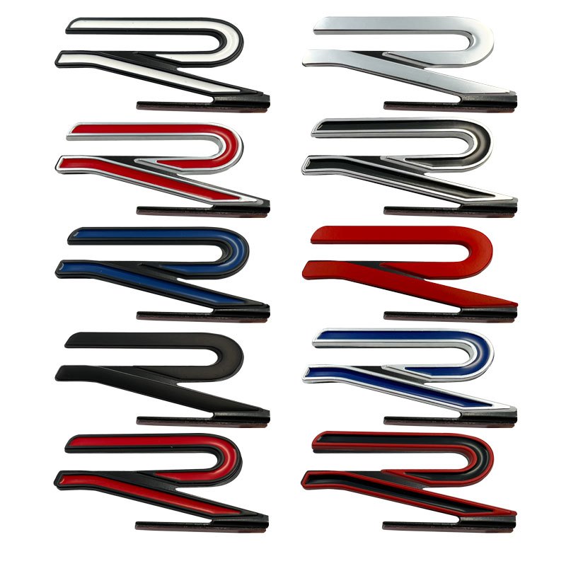 3D Metal R logo Emblem Car Front Grille Badge Sticker For Volkswagen CC ...