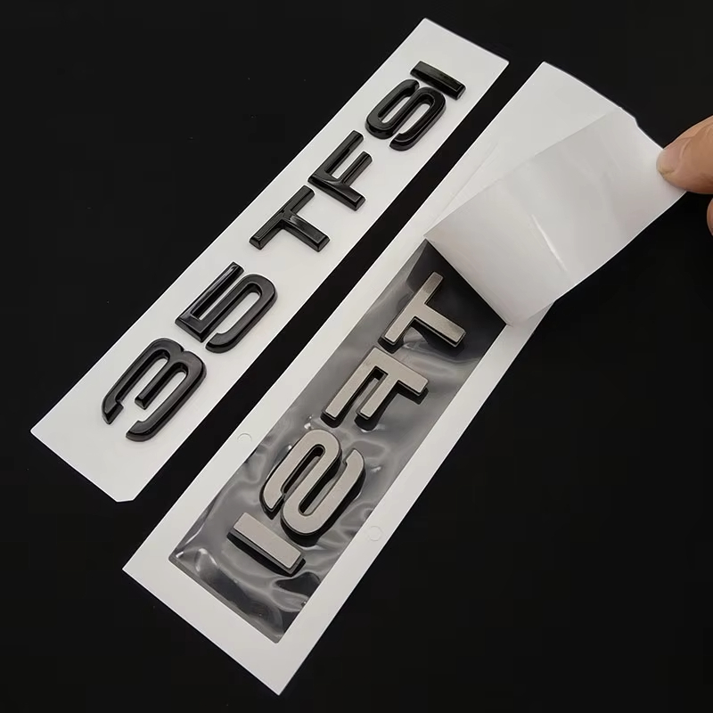 3D ABS 30 35 40 45 50 55 TFSI Logo Letters Car Trunk Emblem Badge ...