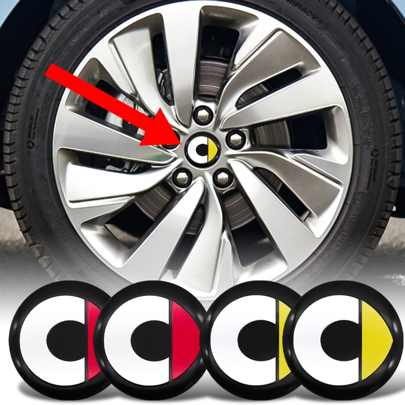 56mm 4pcs car wheel center car logo sticker for smart smart1 smart3 ...