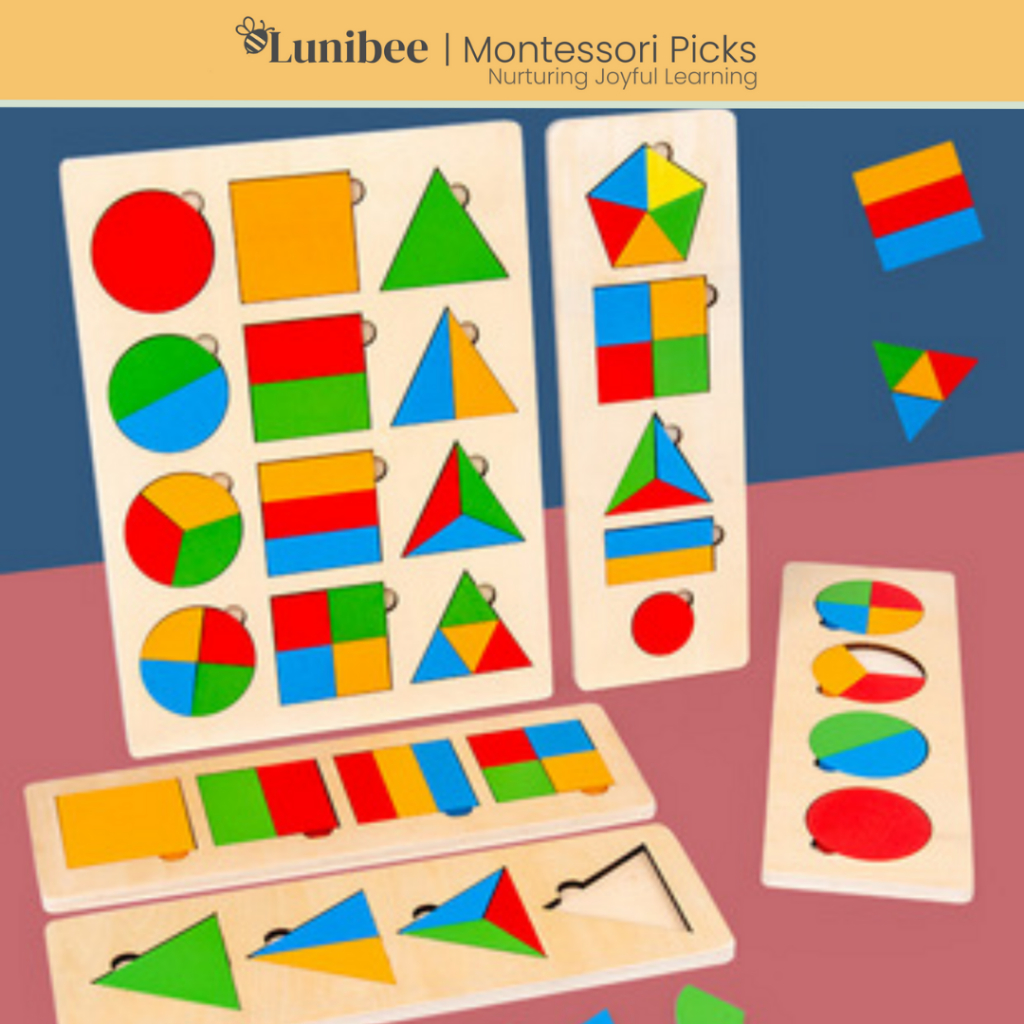 Wooden Shape & Color Matching Puzzle – Montessori Educational Toy for ...