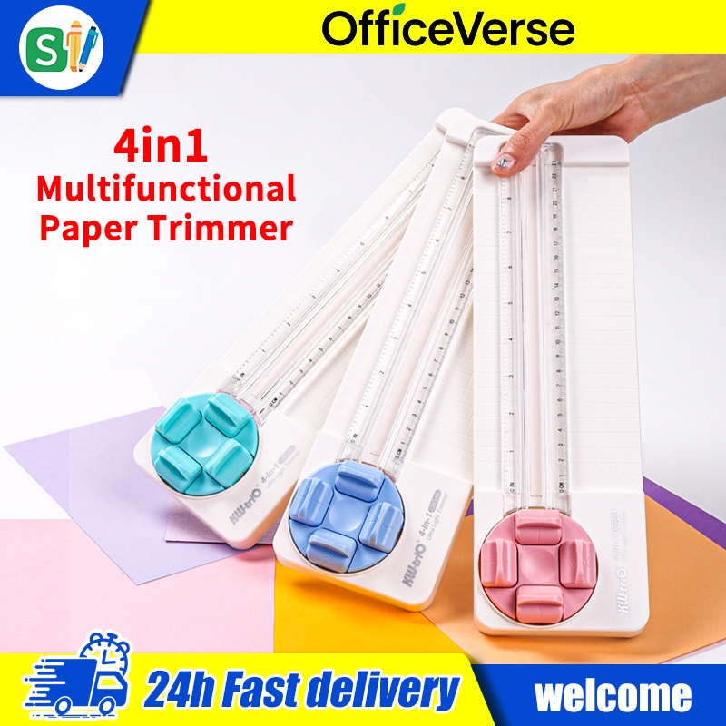4in1 Multifunctional Paper Trimmer Folded Dotted Line Wavy Cutter for ...