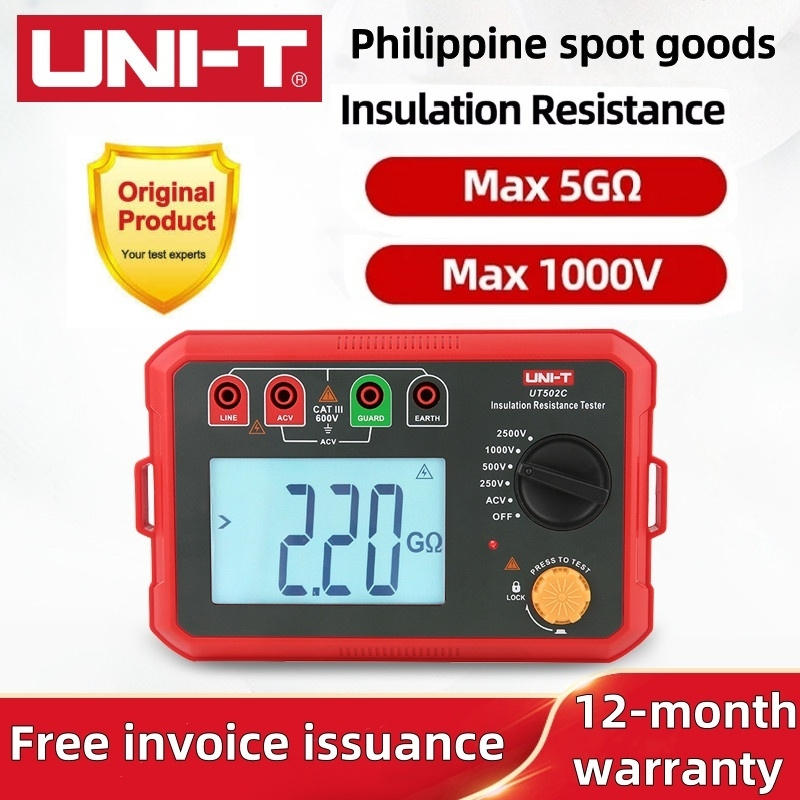 UNI-T UT501C 502C Digital Megohmmeter 2500V Insulation Resistance ...