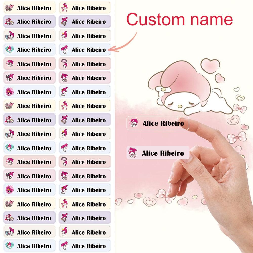 84pcs cartoon My Melody pattern labels, custom name children's labels ...