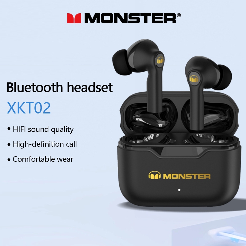 Monster XKT02 TWS Bluetooth Earphones Wireless Earbuds with Mic Noise ...