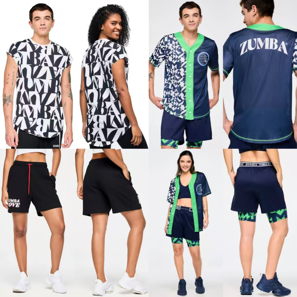 Zumba 2025 New Style Quick-Drying Color Matching Short-Sleeved Cardigan ...