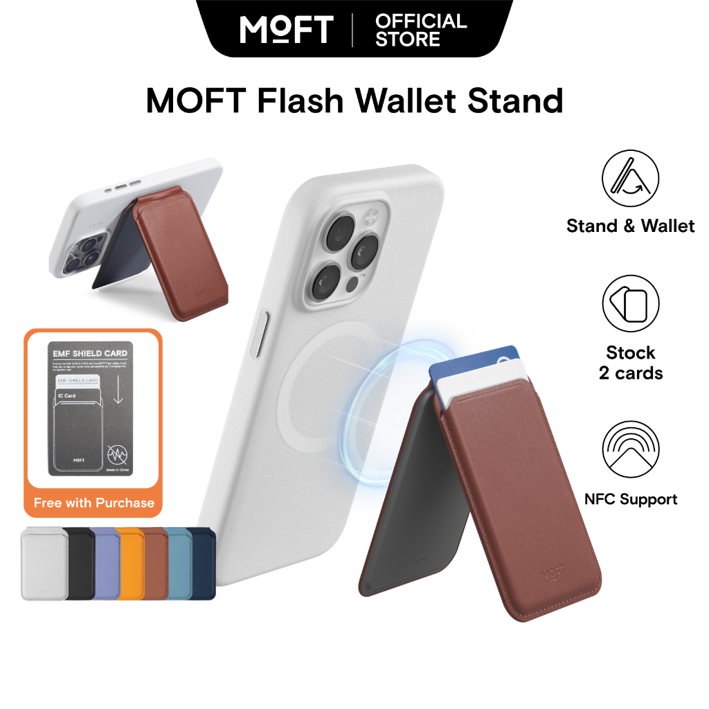 MOFT Snap Flash Wallet & Stand - Magnetic Compatible MOVAS™ Stand With Magnetic Card Holder ...