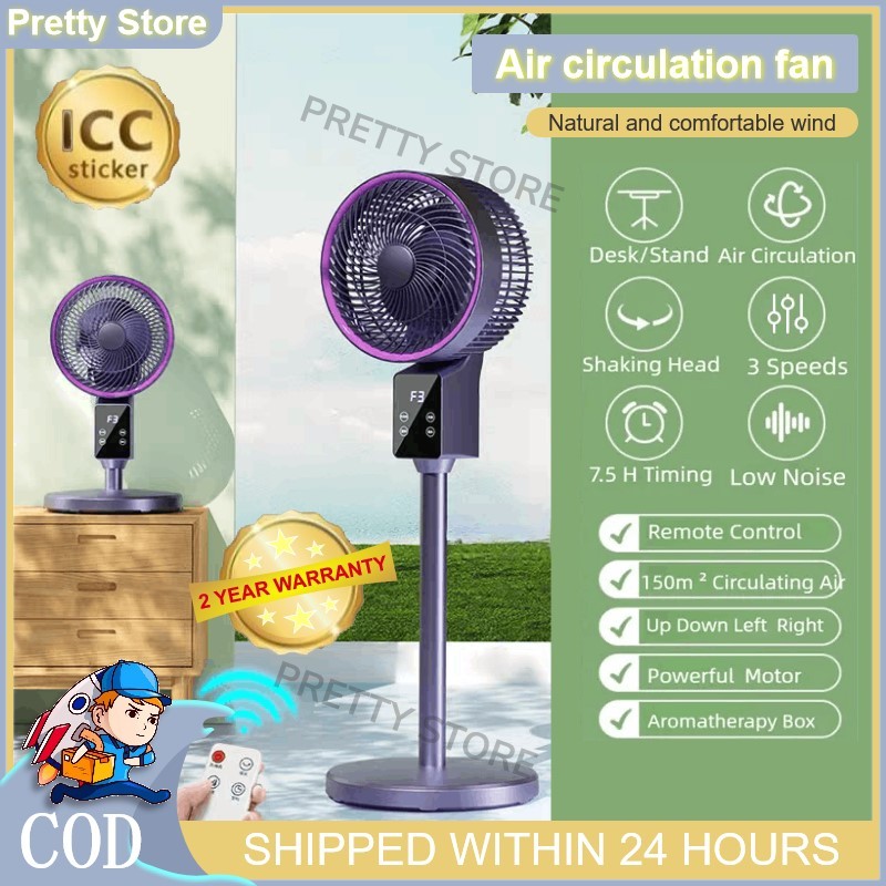 2 in 1 Turbo Stand Fan timing silent remote control fan desk fan Air ...