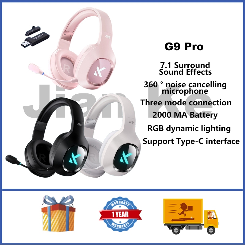 MCHOSE G9 Pro Esports Gaming Headset 3-mode Wireless Bluetooth Noise ...