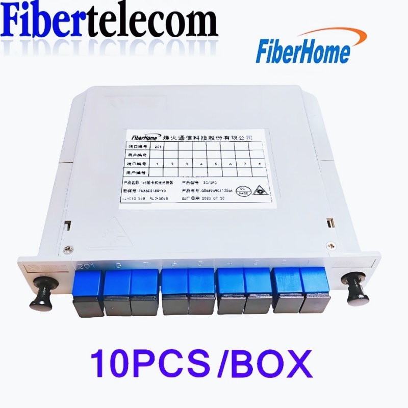 10pcs 1 To 8 Optical Fiber Splitter Cassette type all blue Fiberhome ...