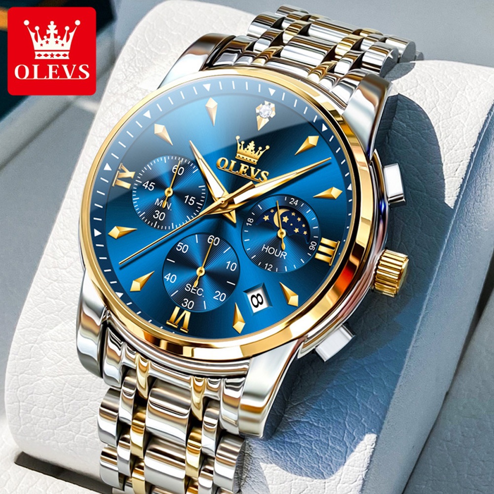 OLEVS Watch For Men Water Proof Original With Box Stainless Steel Strap ...