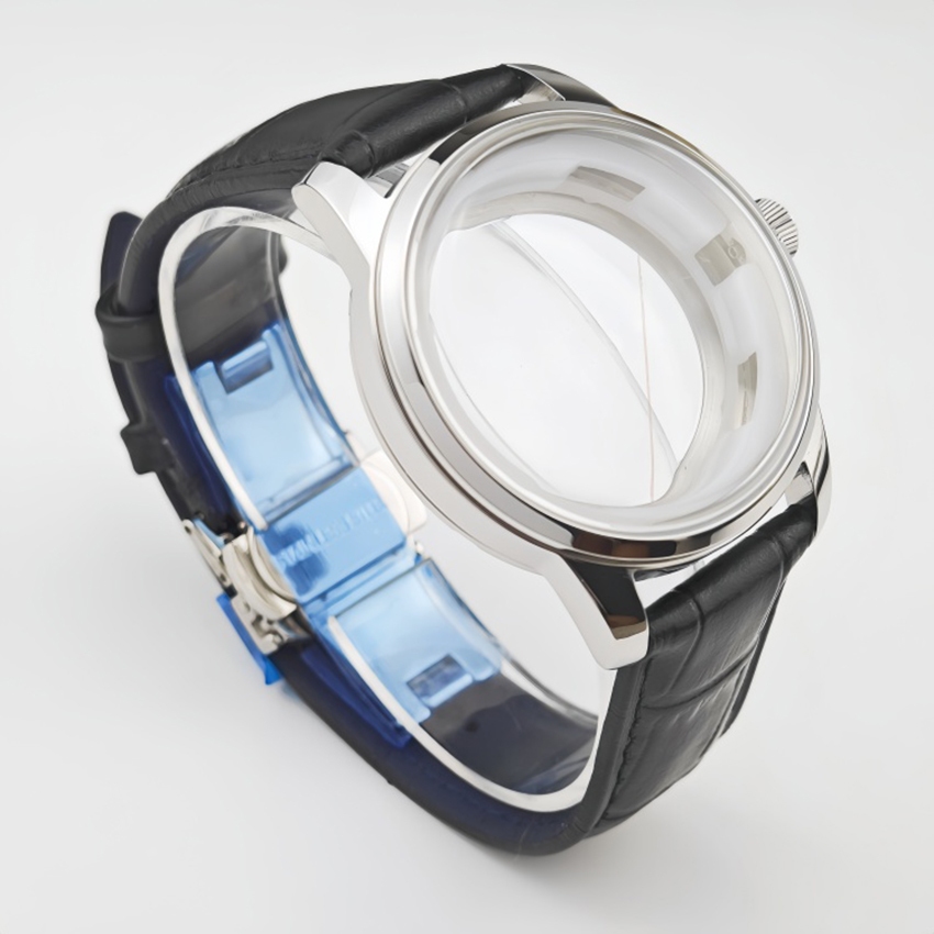 39.5mm Watch Case Cocktail Men's Case Leather Strap Set Modified Watch ...