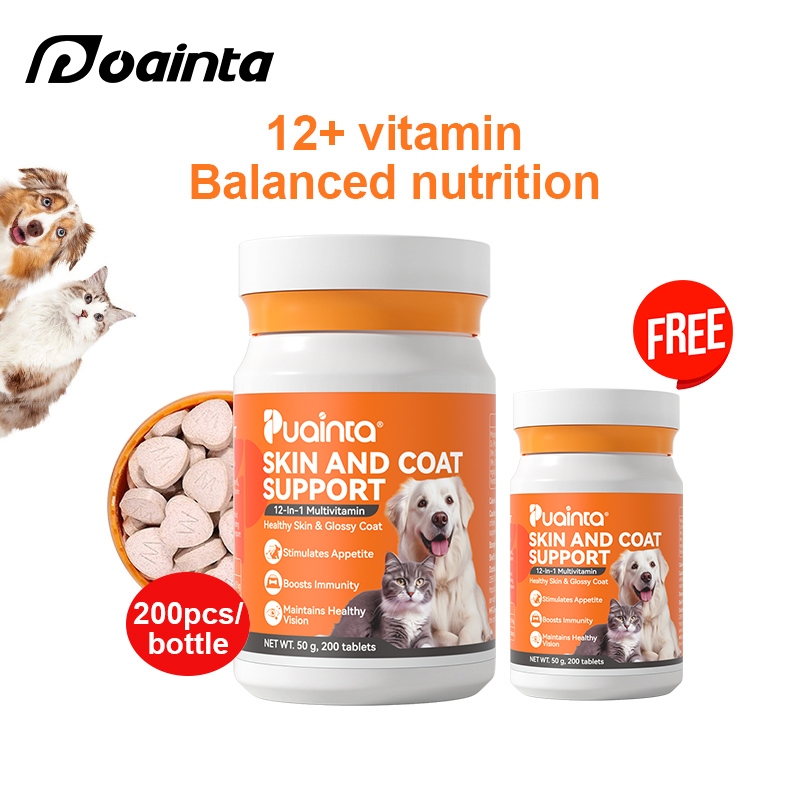 PUAINTA Multi Vitamins for Dogs and Cats Hair Loss Improve Immunity ...