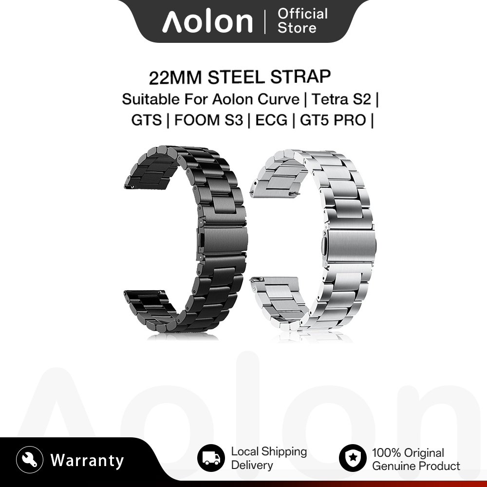 Aolon 22mm Original Smart Watch Stainless Steel Strap For Curve / GT5 ...