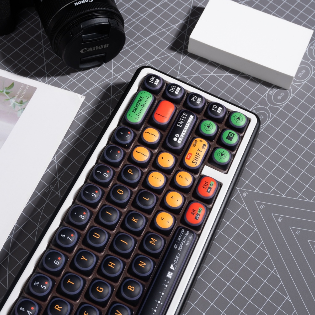 Womier Round Pudding MOG Profile Keycaps 125 Keys Dye-Sublimation ...