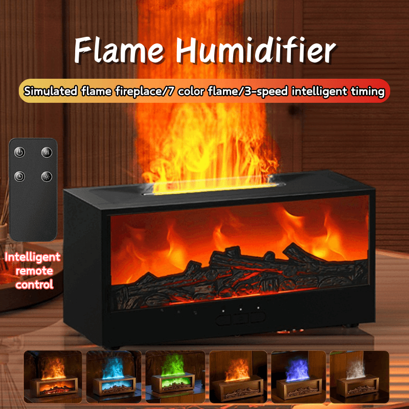 Simulation Flame Diffuser for Home Desktop Colorful Flame Humidifier ...