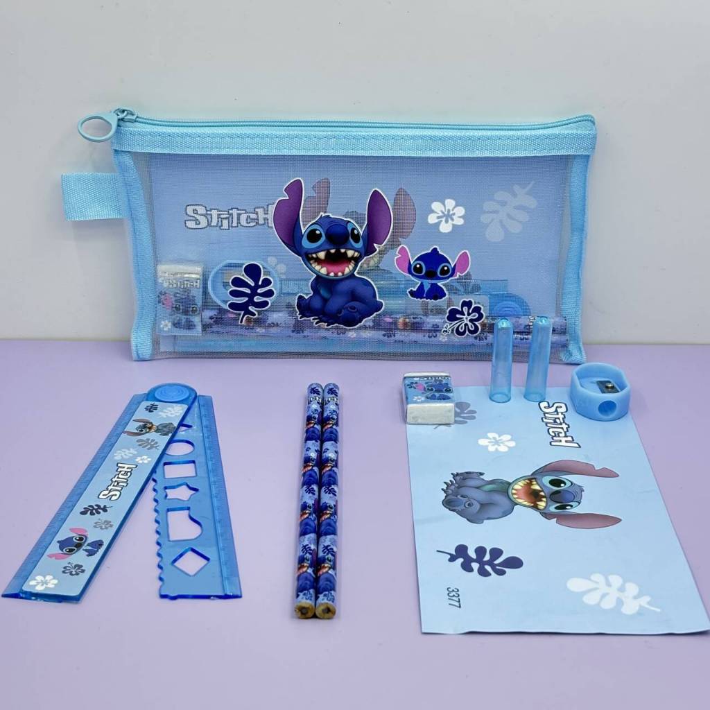 STITCH,stationery set,cartoon stationery set,student stationery,pencils ...