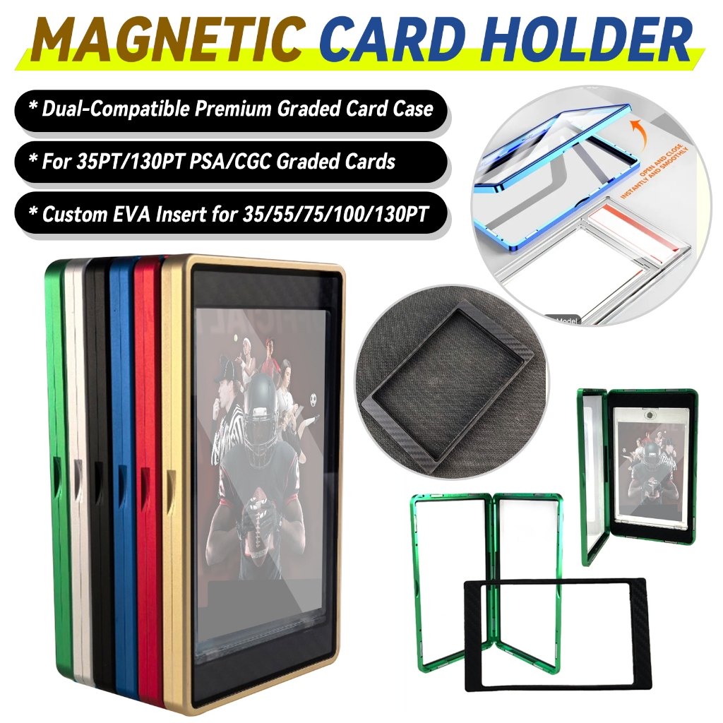 Hybrid Card Case for PSA/CGC - Metal/Glass Protector w/ EVA Insert ...
