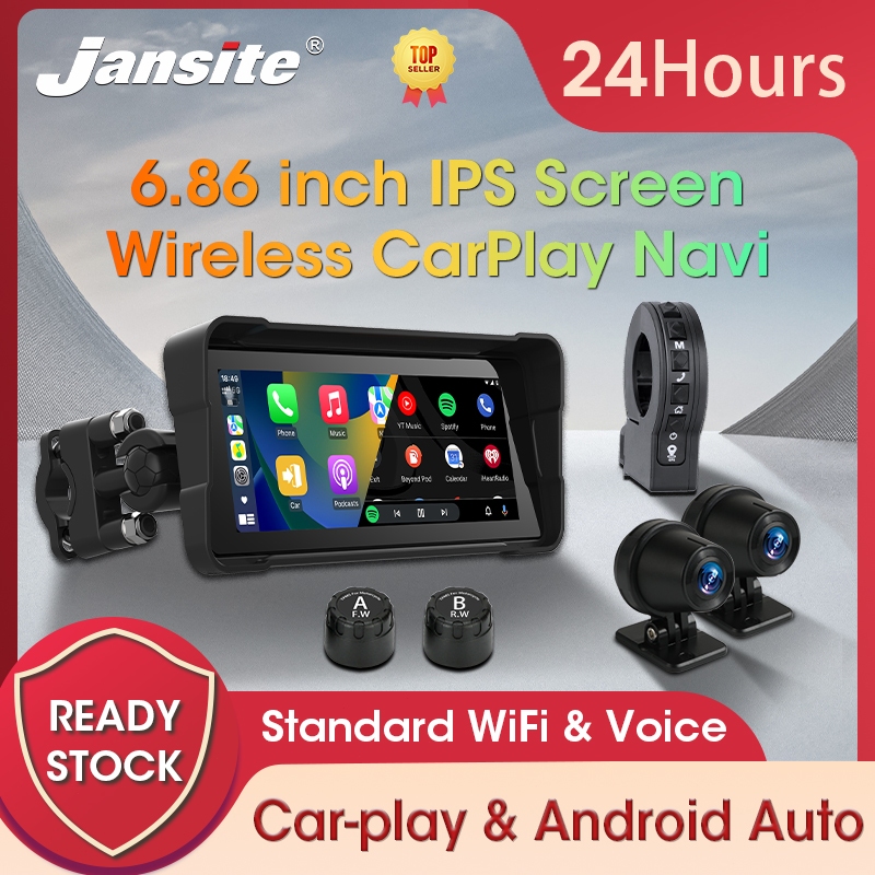 Jansite 6 Inch Portable Motorcycle Navigator IPX7 Waterproof Dual ...