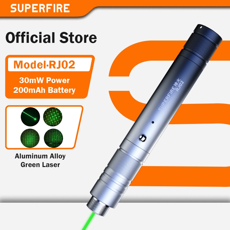 SUPERFIRE RJ02 Green Laser Light Torchlight Rechargeable Laser Pointer ...