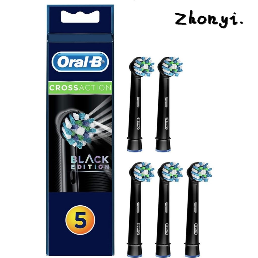 Oral B New Black Edition EB50 Tooth Heads Replacement Soft Bristle ...