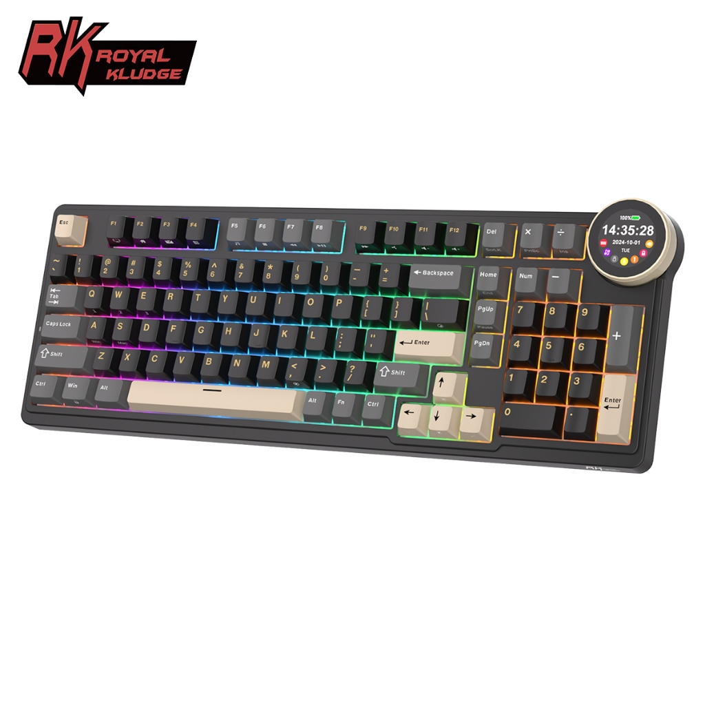 Royal Kludge RK N99 Phantom 98 Key Tri-Mode RGB Wired Bluetooth 2.4G ...