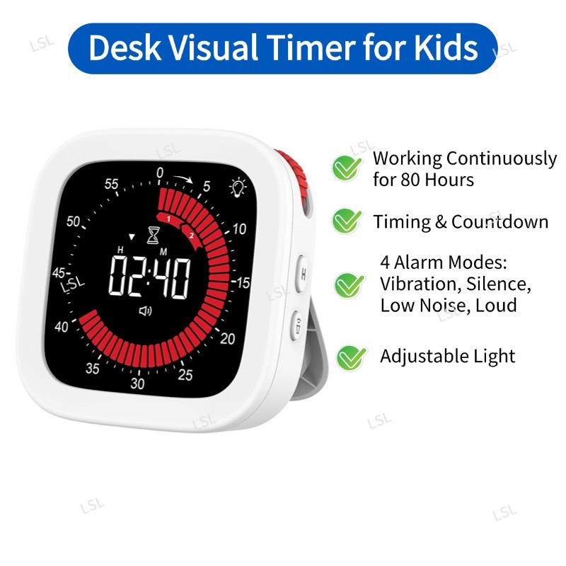 Rechargeable Visual Timer 4 Models 12 Hours Countdown 3 Hour Countup