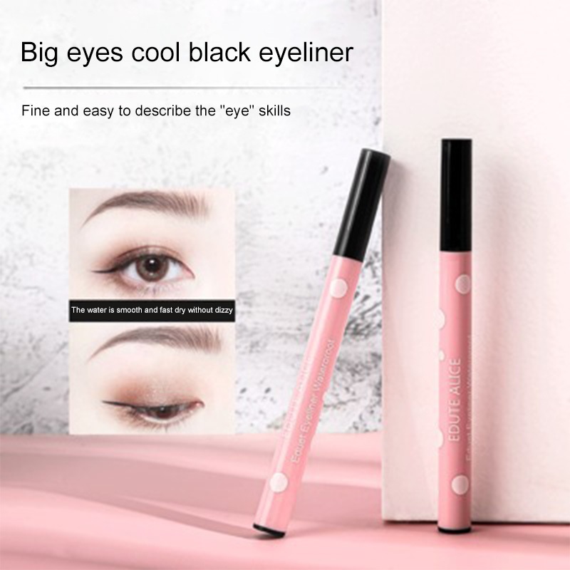 EDUTE ALICE Waterproof Non-smudging Ultra Fine Eyeliner Slim Long ...