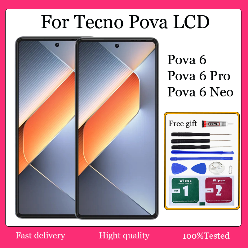 Original AMOLED Tecno Pova 6 Pova 6 Pro 5G Pova 6 Neo LCD Display Touch ...