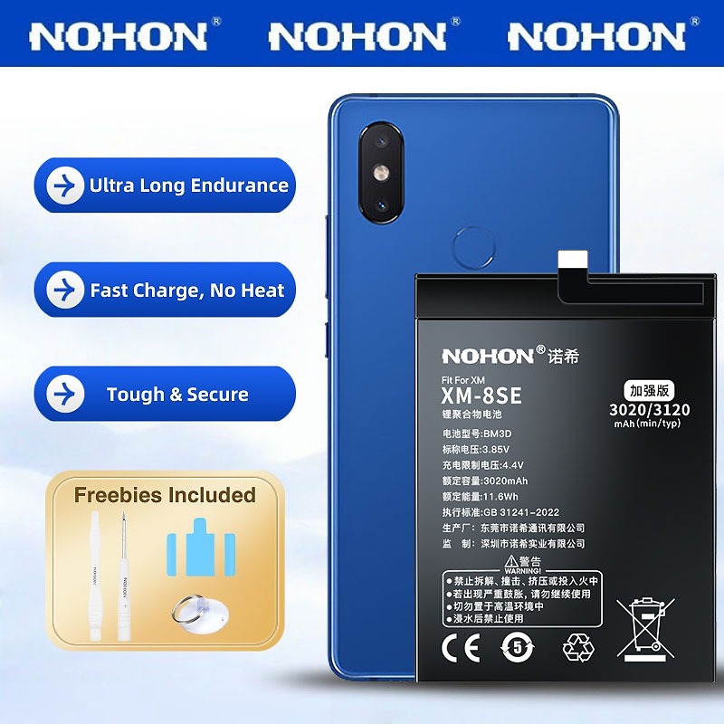 NOHON For XIAOMI 5 Mi Note Mix Poco 2 3 4C 4S 5S 6 8 9 10 11 12X F1 F2 A3 X2 X3 M4 Black Shark 4 ...