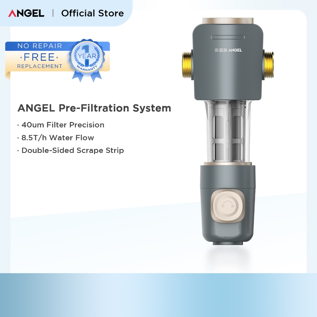 ANGEL Water Pre Filter System Whole House Prefilter Reusable Spin Down ...