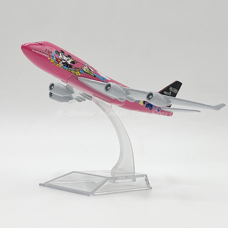 16 cm Diecast Model Plane Toy JAL Boeing 747 Mickey Minnie Painting ...