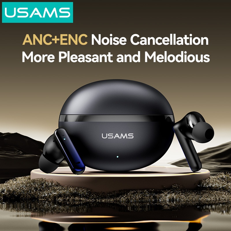 USAMS ANC ENC True Wireless Earphones Bluetooth Earbuds Active Noise ...