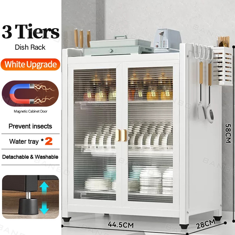 【24 Hour Shipped】Dish Rack Dish Cabinet Kitchen Organizer Dish Drainer ...