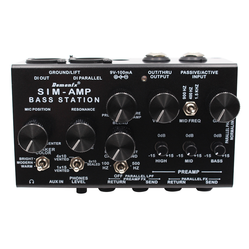 Demonfx New SIM-AMP Simplifier Bass Station Preamp Simulator, Power Amp ...