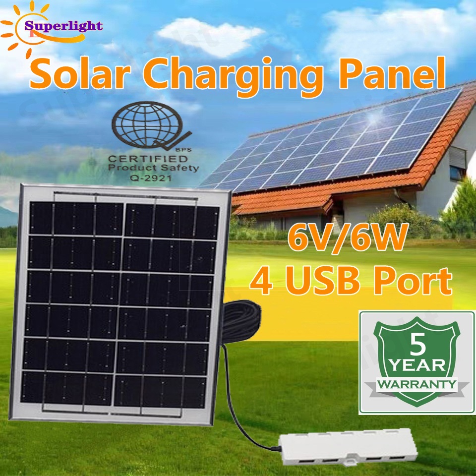 Solar Charging Panel LED Solar Panels Fast Charging 6V 6W Solar Panels ...