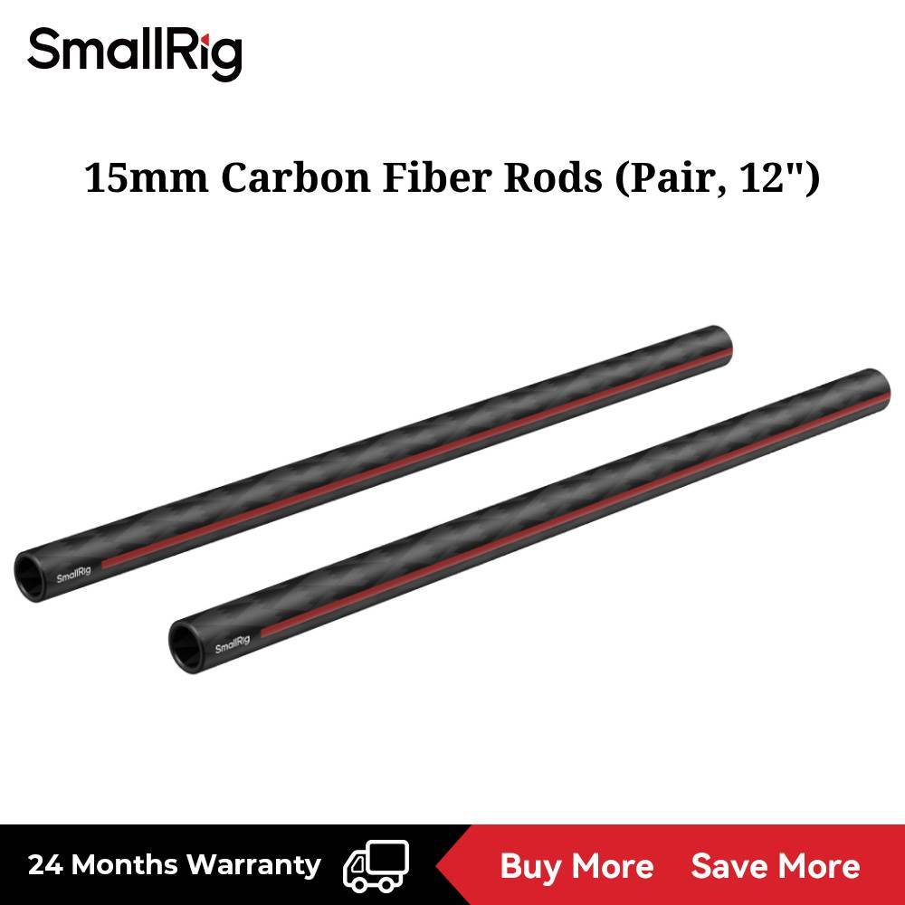 SmallRig 15mm Carbon Fiber Rods (Pair, 12") #5212,(Pair, 8") #5211 ...