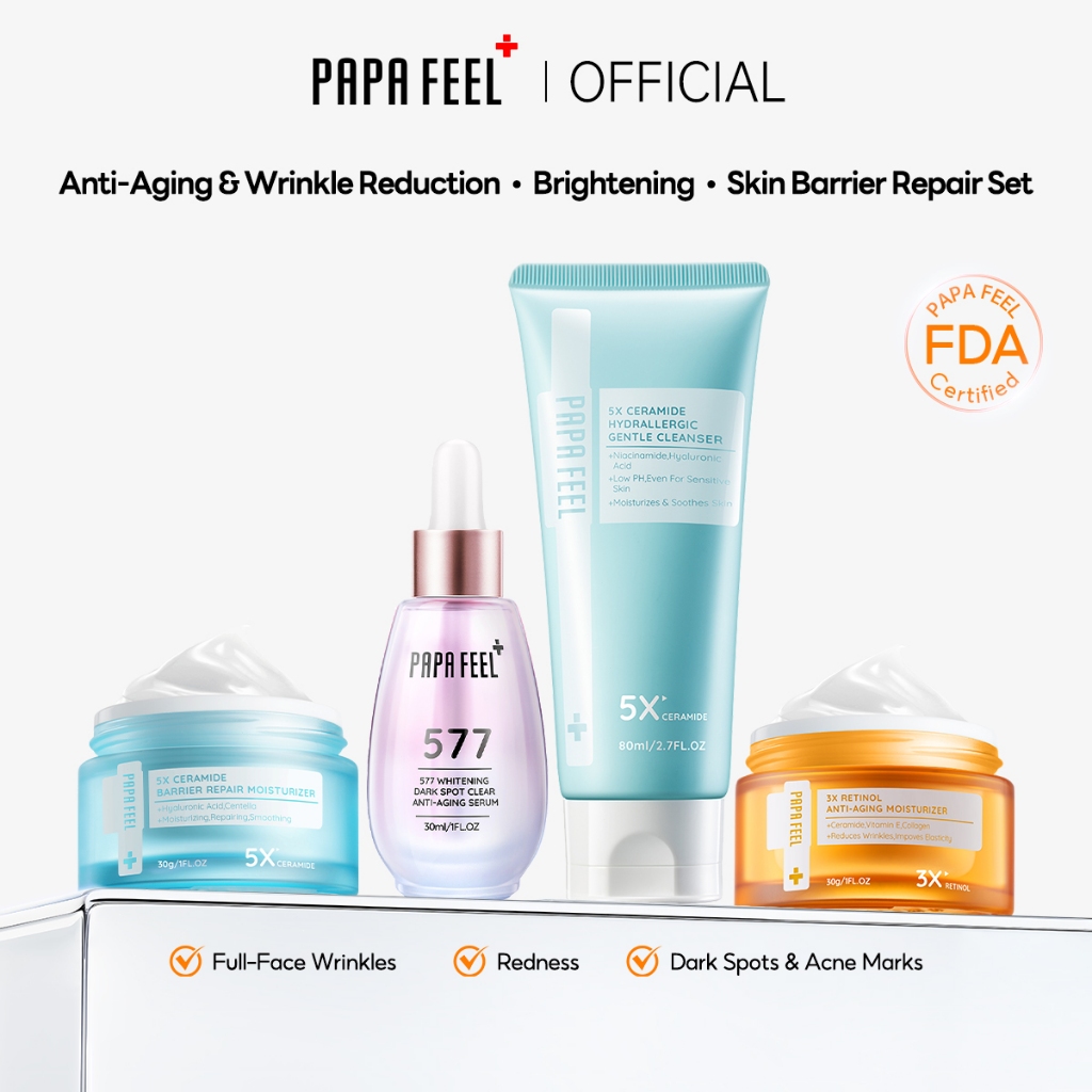 PAPA FEEL【Anti-Aging Dark Spot Clean Set 】577 Dark Spot Serum 3X ...