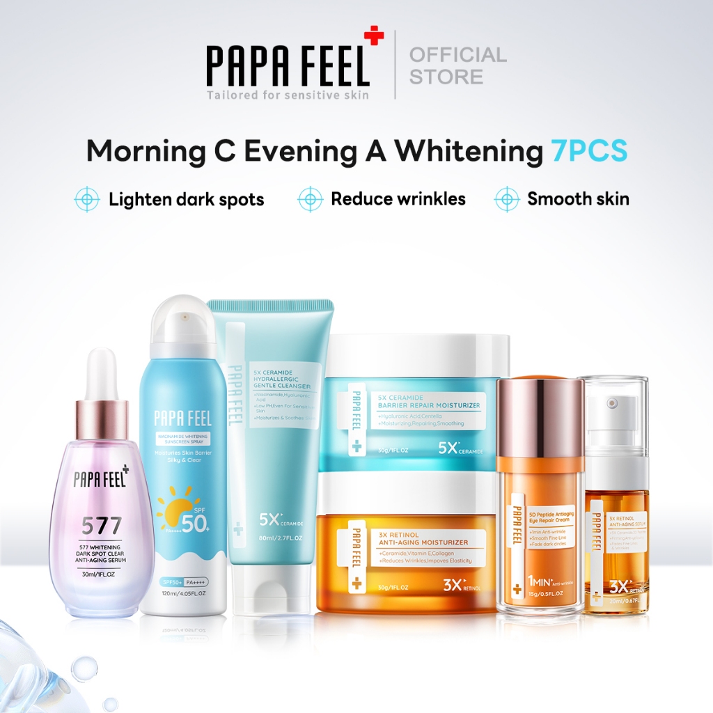 PAPA FEEL【Skin Care Set】5D PEPTIDE Eye Cream + 577 Dark Spot Serum ...